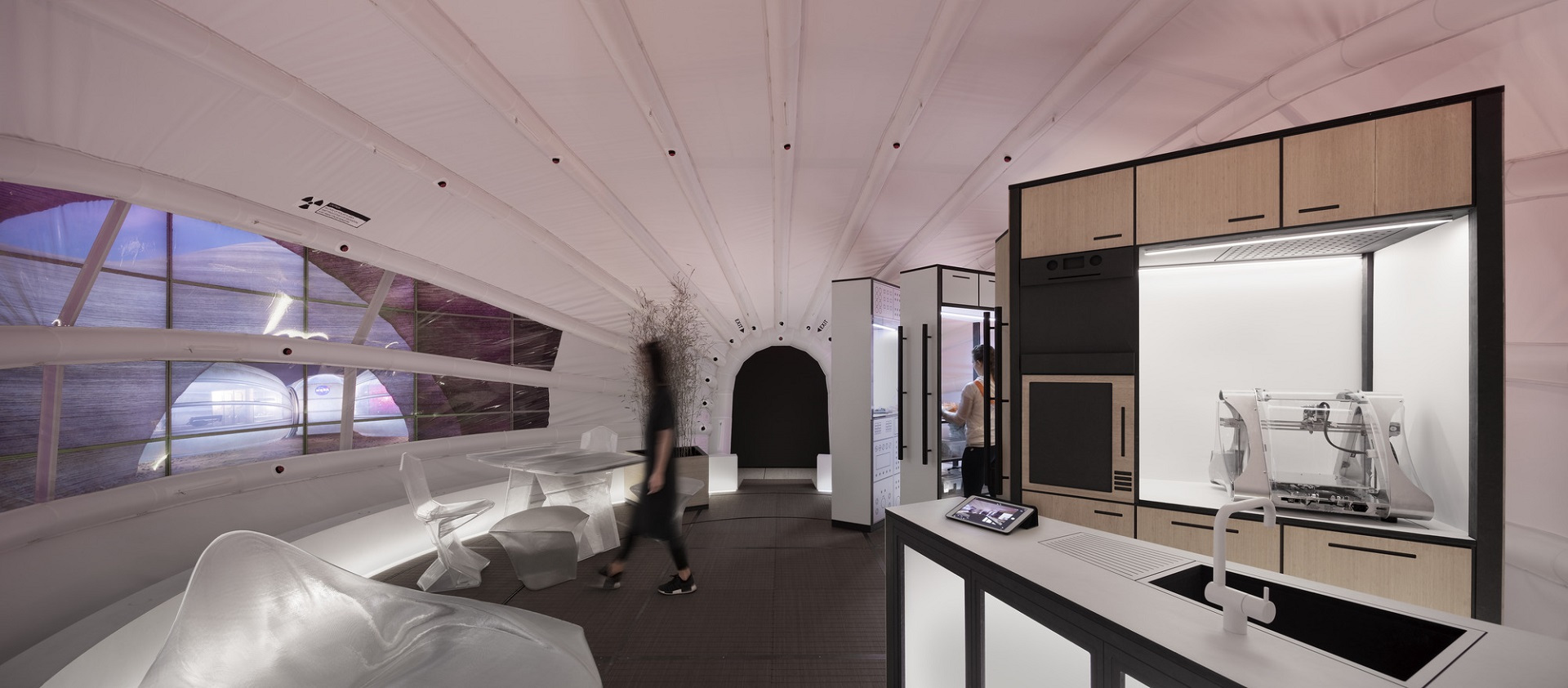 Mars Colony Interior Living